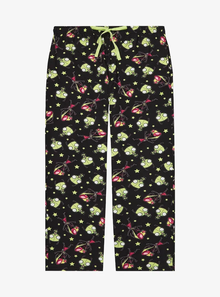 Boxlunch Invader Zim GIR & Allover Print Women's Plus Sleep Pants ...
