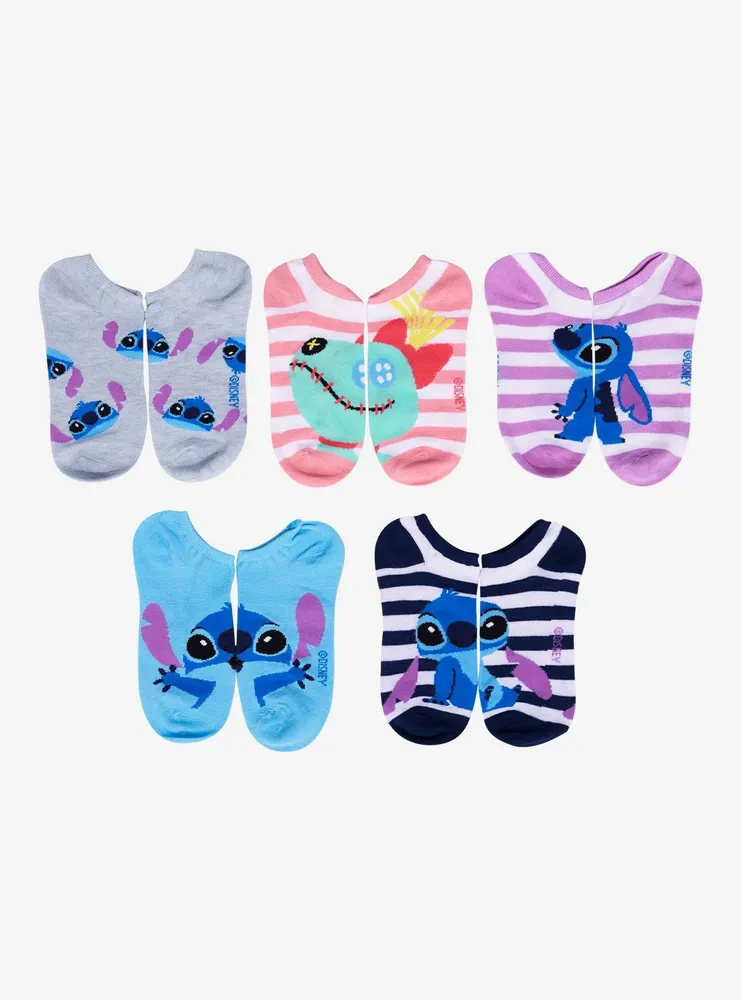 Boxlunch Disney Lilo & Stitch Striped Stitch Portrait Sock Set | Mall ...