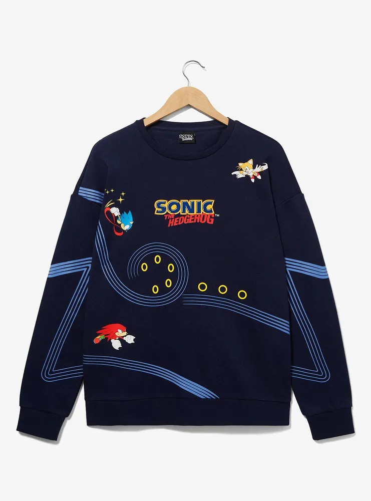 Sonic the Hedgehog Racing Rings Crewneck - BoxLunch Exclusive ...