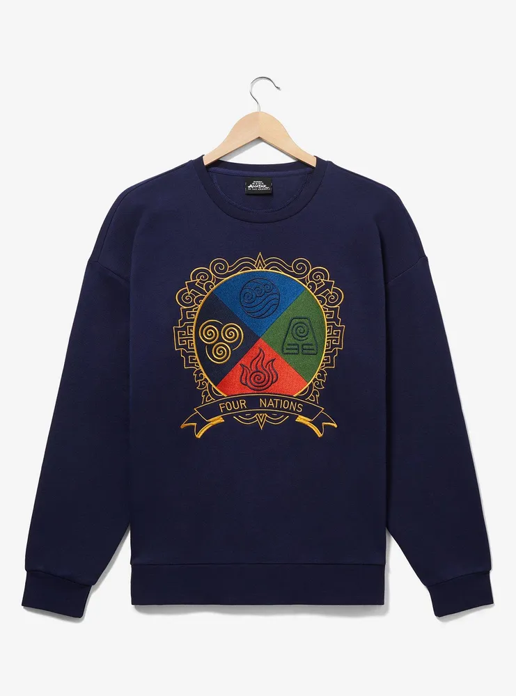 Boxlunch Avatar: The Last Airbender Four Nations Symbol Crewneck ...