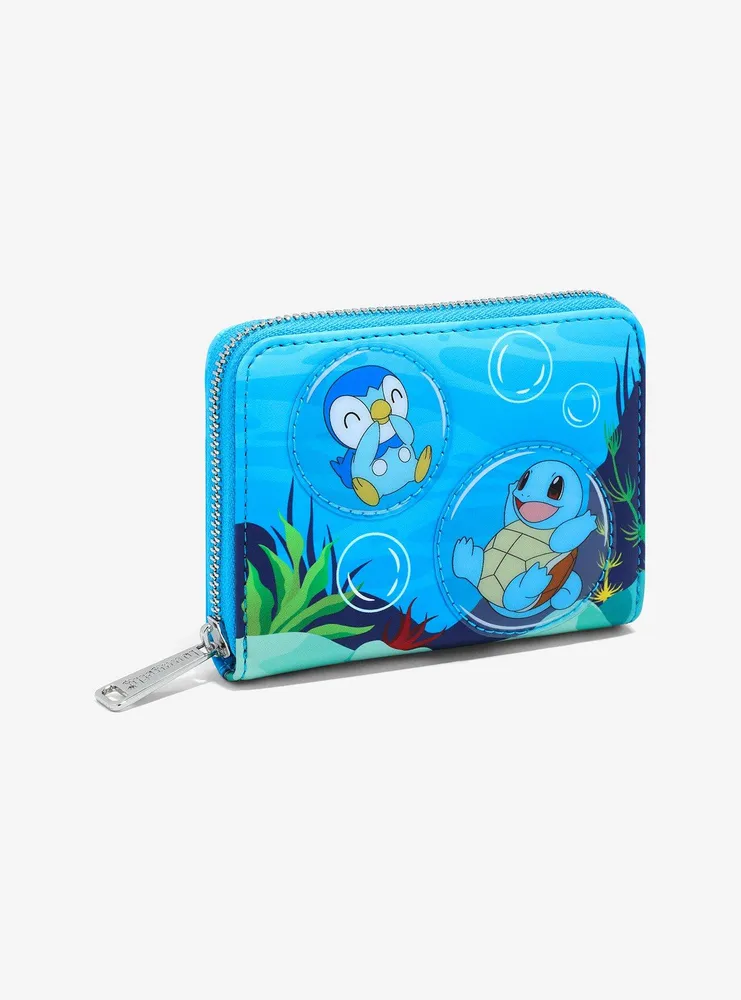 Pokemon Loungefly Pokémon Water Type Bubbles Small Zippered Wallet ...