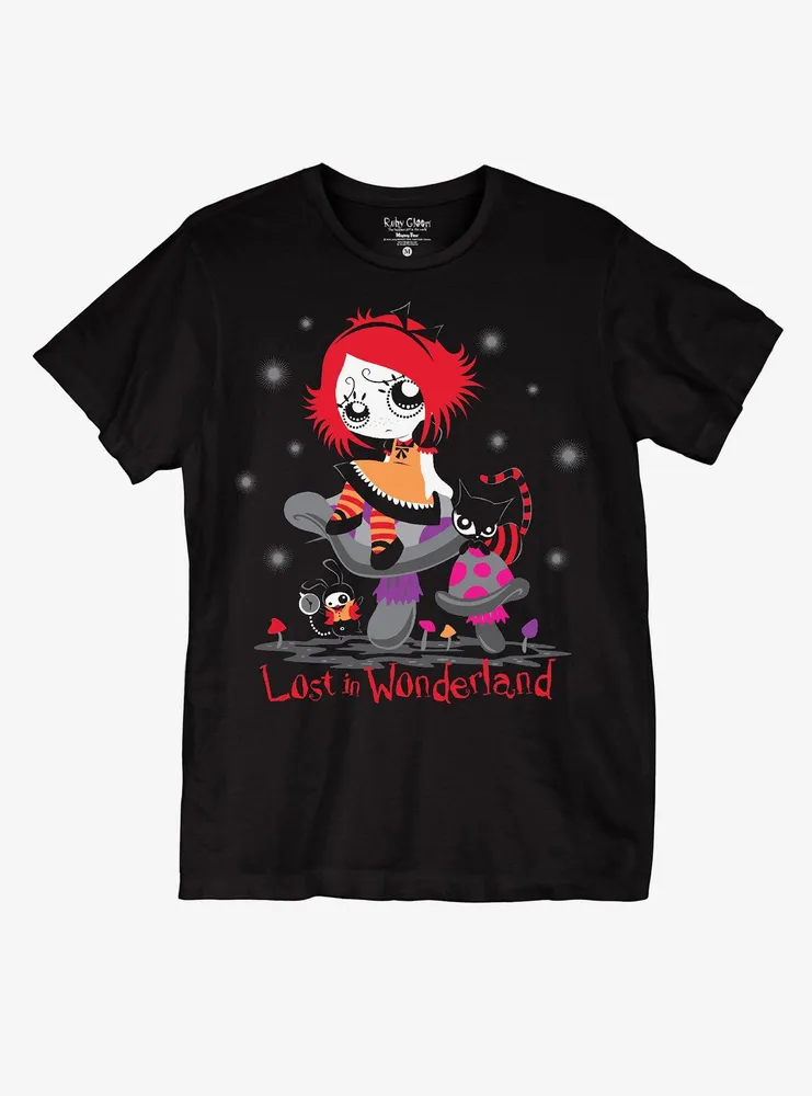 Hot Topic Ruby Gloom Lost Wonderland Boyfriend Fit Girls T-Shirt ...