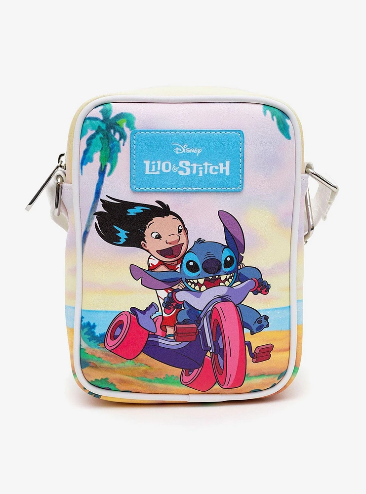 Hot Topic Disney Lilo & Stitch Riding and Beach Poses Crossbody Bag ...