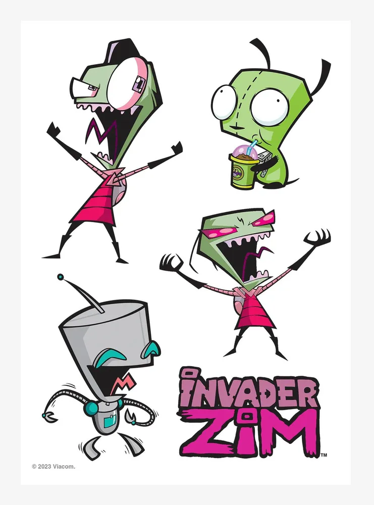 Nickelodeon Invader Zim Gir takeover Sticker Sheet at Mall of America ...