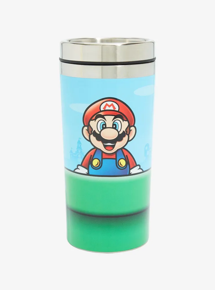 Boxlunch Nintendo Super Mario Bros. Mario & Luigi Warp Pipe Travel Mug ...