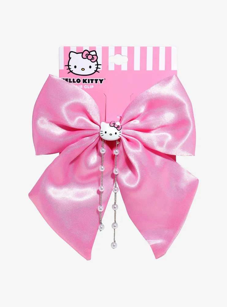Hot Topic Hello Kitty Pink Pearl Bow Hair Clip | CoolSprings Galleria
