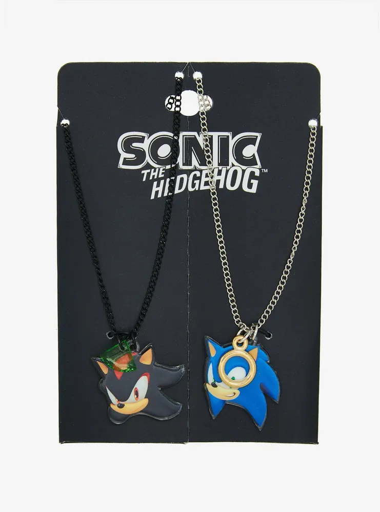 Hot Topic Sonic The Hedgehog Shadow & Sonic Items Best Friend Necklace ...