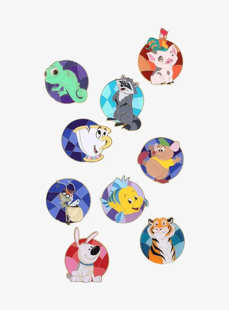 Disney Loungefly Disney Princess Sidekick Portrait Blind Box Enamel Pin ...