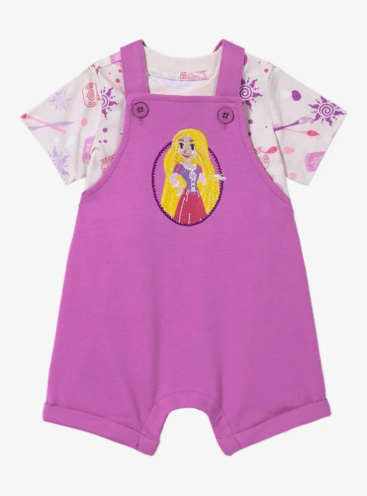 Boxlunch Disney Tangled Rapunzel Icons Infant Overall Set - BoxLunch ...
