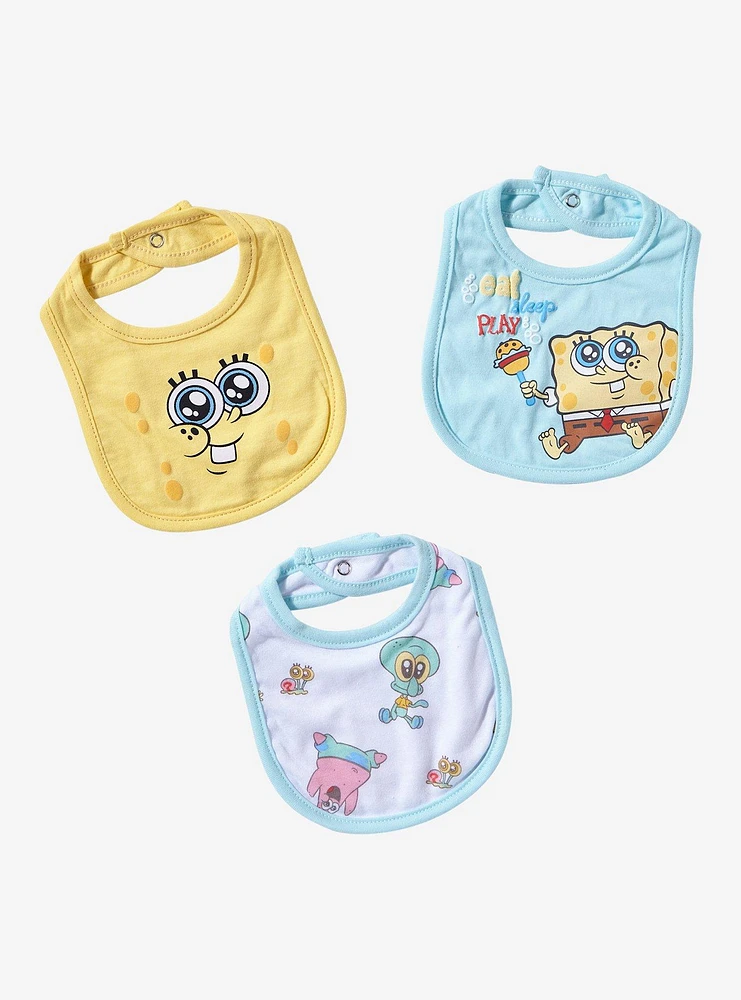 TV SpongeBob SquarePants Chibi Character Bib Set — BoxLunch Exclusive ...