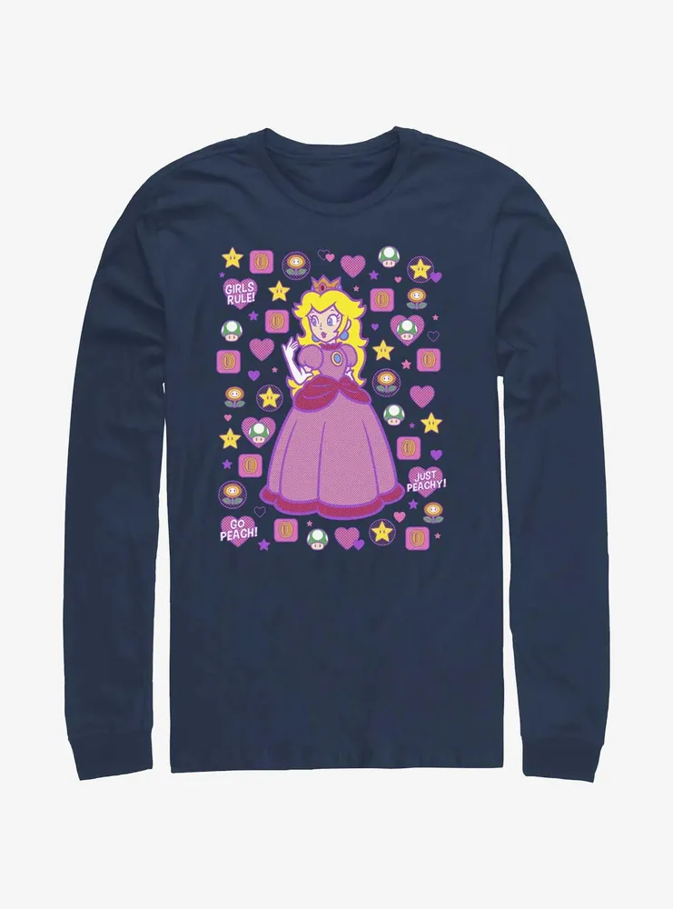 Boxlunch Mario Princess Peach Long-Sleeve T-Shirt | CoolSprings Galleria