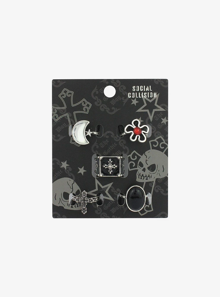 SOCIALCOLLISION Social Collision® Cross Goth Ring Set | Hamilton Place