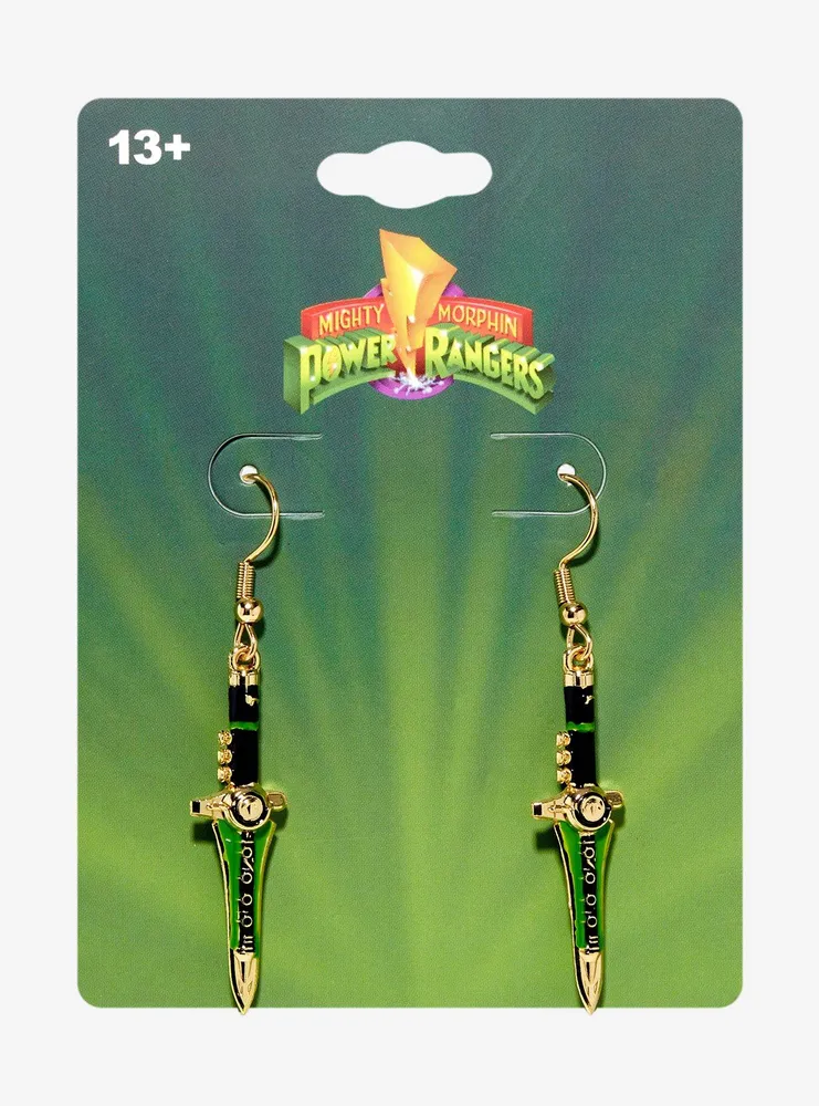 Hot Topic Mighty Morphin Power Rangers Dragon Dagger Drop Earrings ...