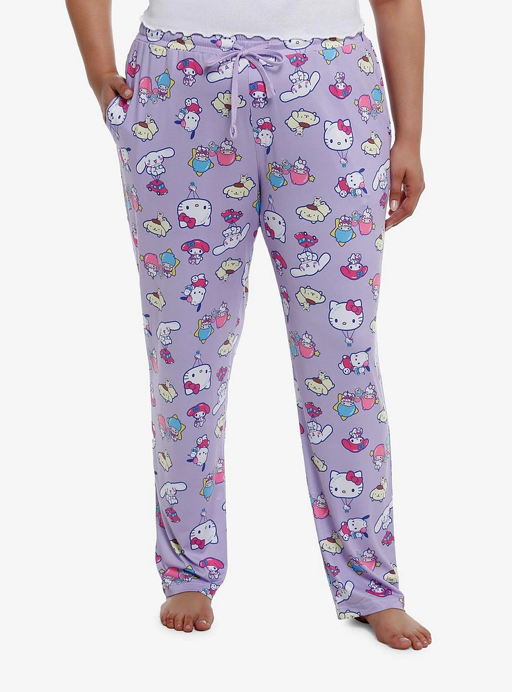 Hot Topic Hello Kitty And Friends Balloons Girls Pajama Pants Plus ...