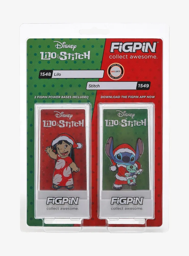 Lilo & Stitch FigPin Disney Lilo & Stitch Holiday Enamel Pin Set ...