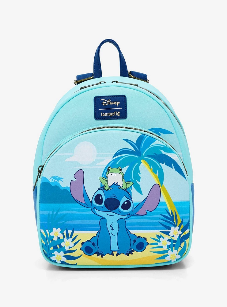 Hot Topic Loungefly Disney Stitch Beach Scene Mini Backpack | Hamilton ...