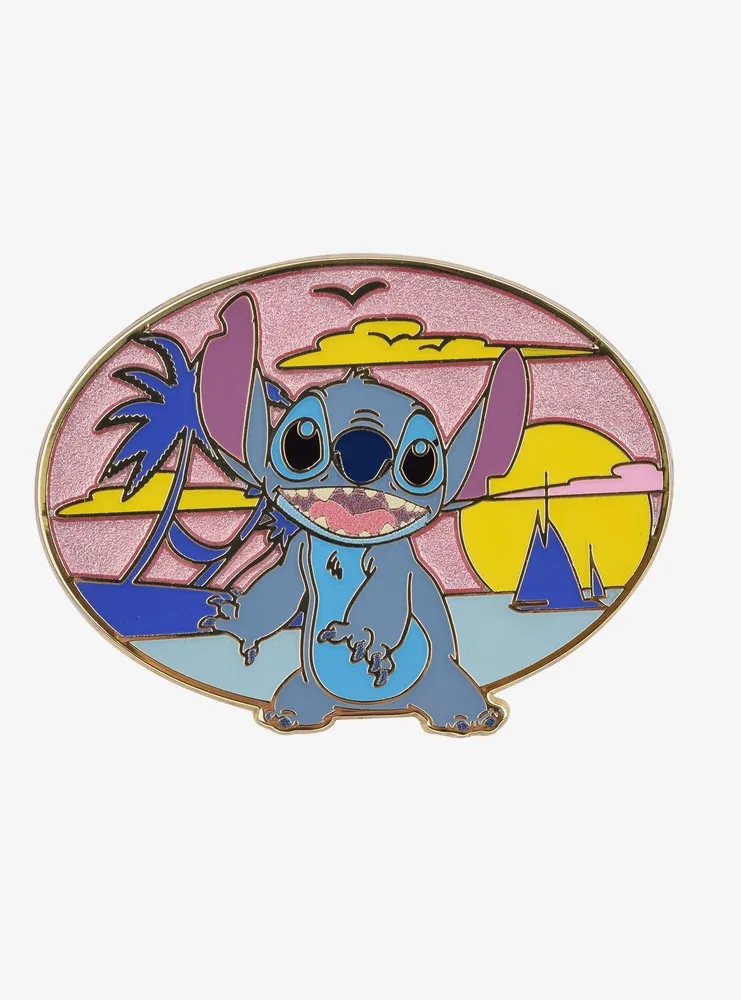 Boxlunch Disney Lilo & Stitch Sunset Stitch Enamel Pin - BoxLunch ...