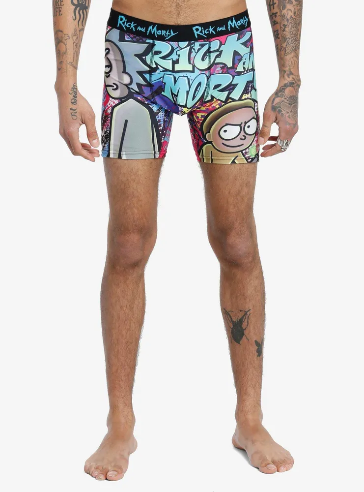 Hot Topic Rick And Morty Graffiti Boxer Briefs | Hamilton Place