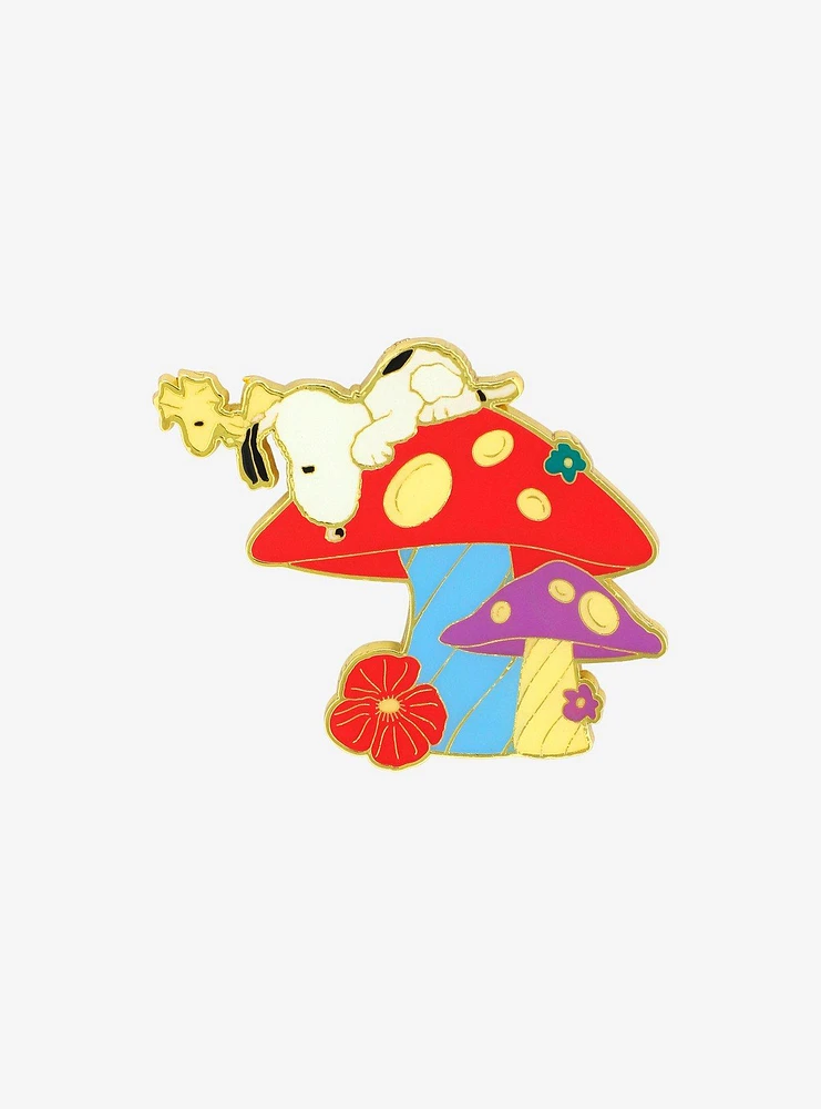 Peanuts Loungefly Peanuts Snoopy and Woodstock Mushroom Enamel Pin ...