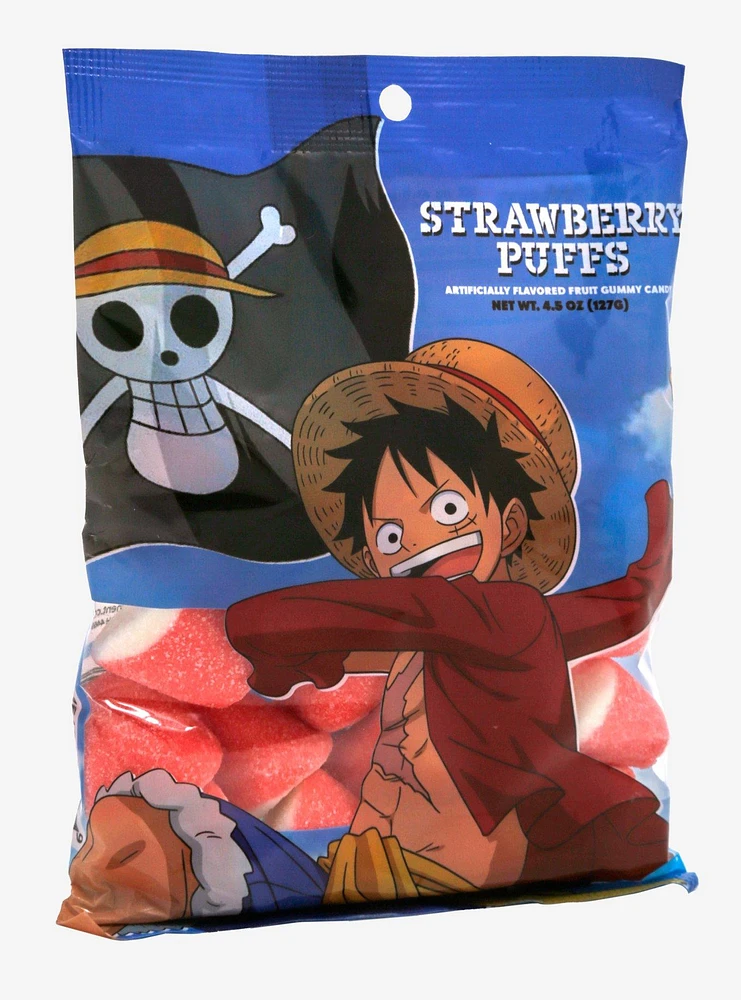 Hot Topic One Piece Luffy Strawberry Puffs Gummy Candy | CoolSprings ...