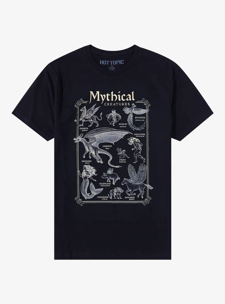 Hot Topic Mythical Creature Infographic T-Shirt | Hamilton Place