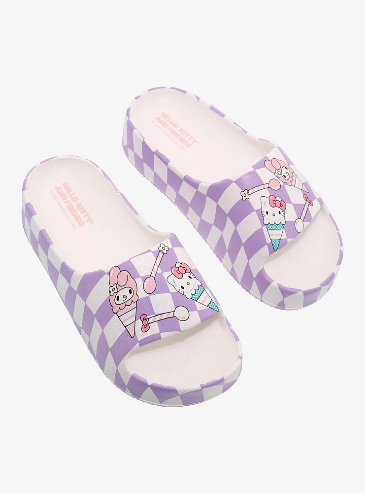 Hot Topic Hello Kitty & My Melody Ice Cream Cones Platform Slides ...