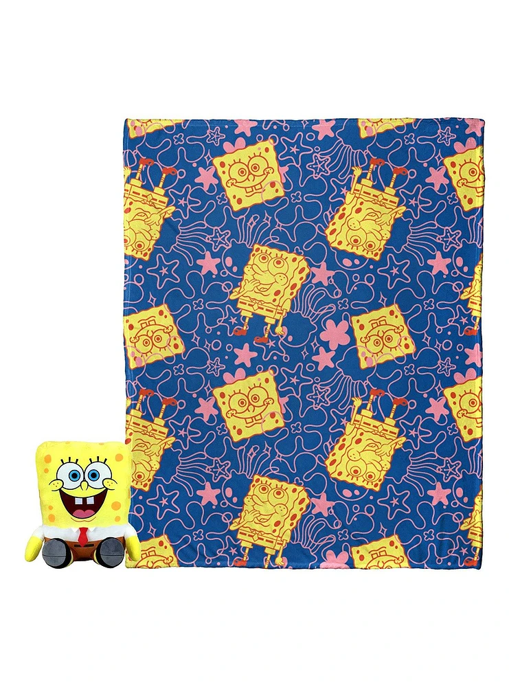 TV SpongeBob SquarePants Character Hugger Pillow And Silk Touch Throw ...