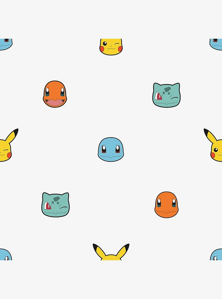 Hot Topic Pokemon Character Faces Peel and Stick Wallpaper | Hamilton Place