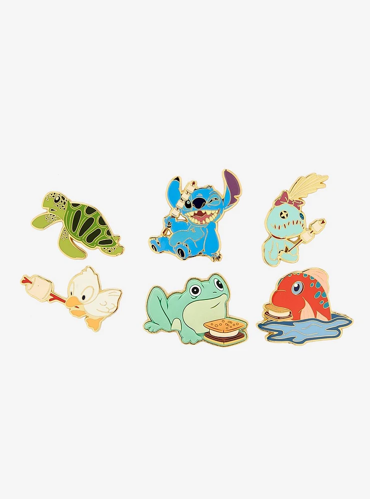 Hot Topic Loungefly Disney Stitch Camping Blind Box Enamel Pin ...