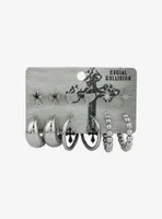 Hot Topic Social Collision Cross Hoop Earring Set | Hamilton Place