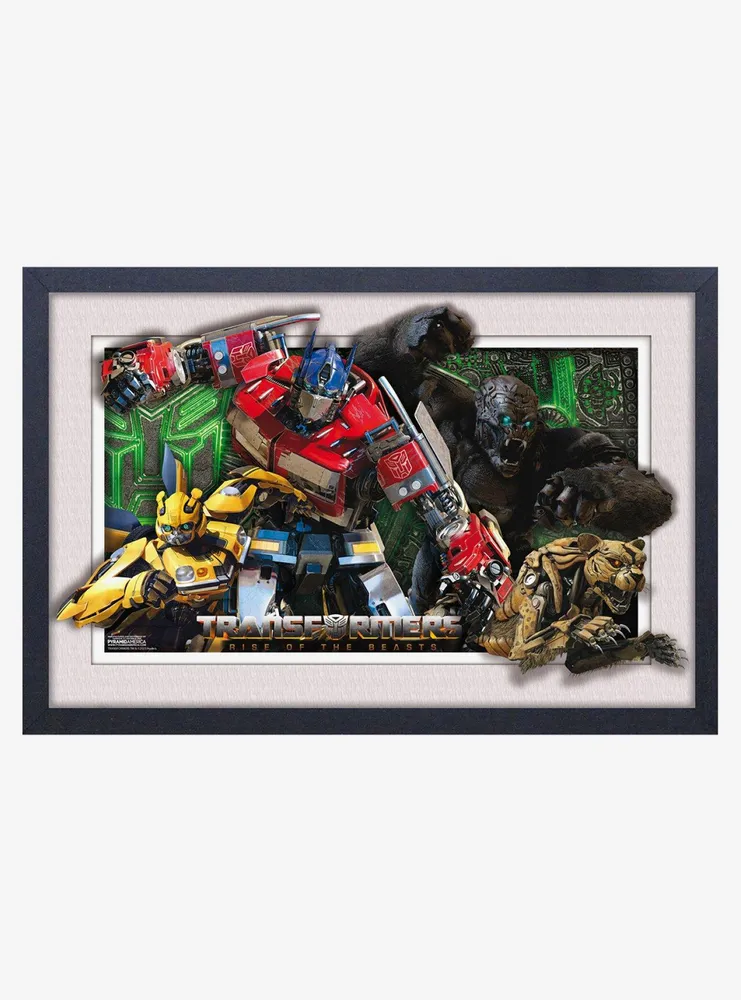 Transformers Optimus Faux Matte Under Plexiglass Framed Poster | Mall ...