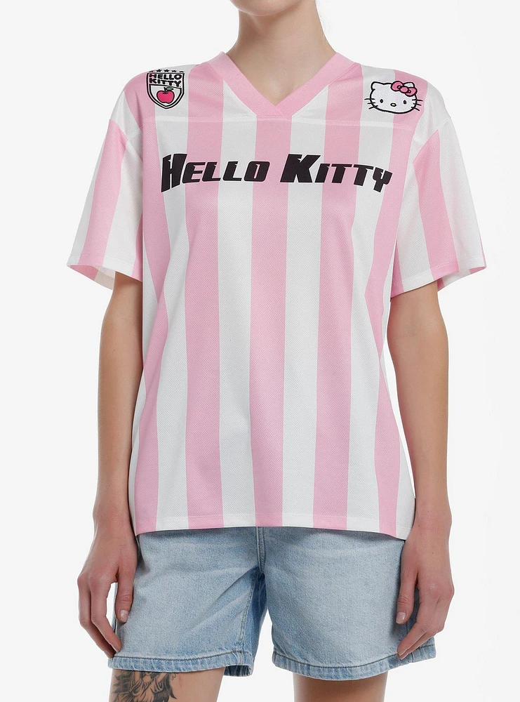 Hot Topic Hello Kitty Stripe Soccer Girls Jersey Top | Hamilton Place