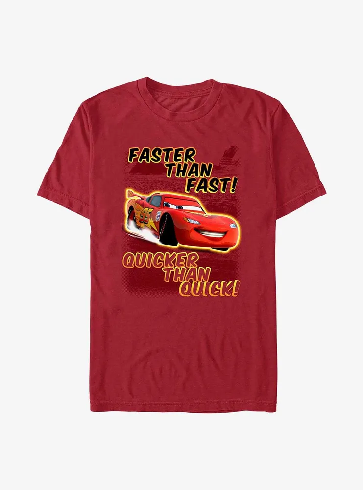 Boxlunch Disney Pixar Cars Lightning McQueen Faster Than Fast T-Shirt ...