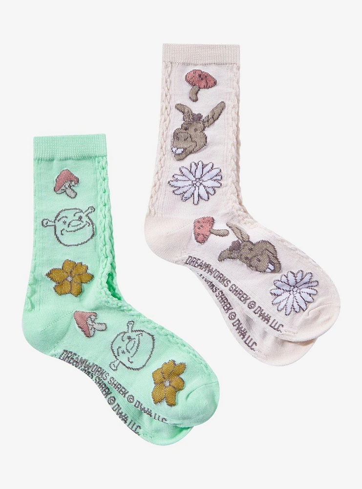 Hot Topic Shrek Donkey Cottage Textured Crew Socks | Hamilton Place