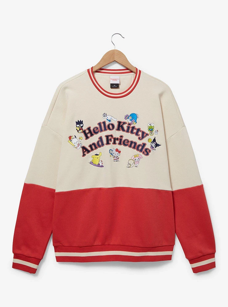 Anime Merch Sanrio Hello Kitty and Friends Sporty Panel Crewneck ...