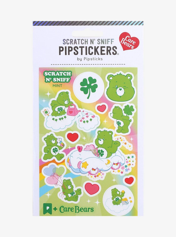 Hot Topic Pipsticks Care Bears Scratch N' Sniff Good Luck Bear Sticker ...
