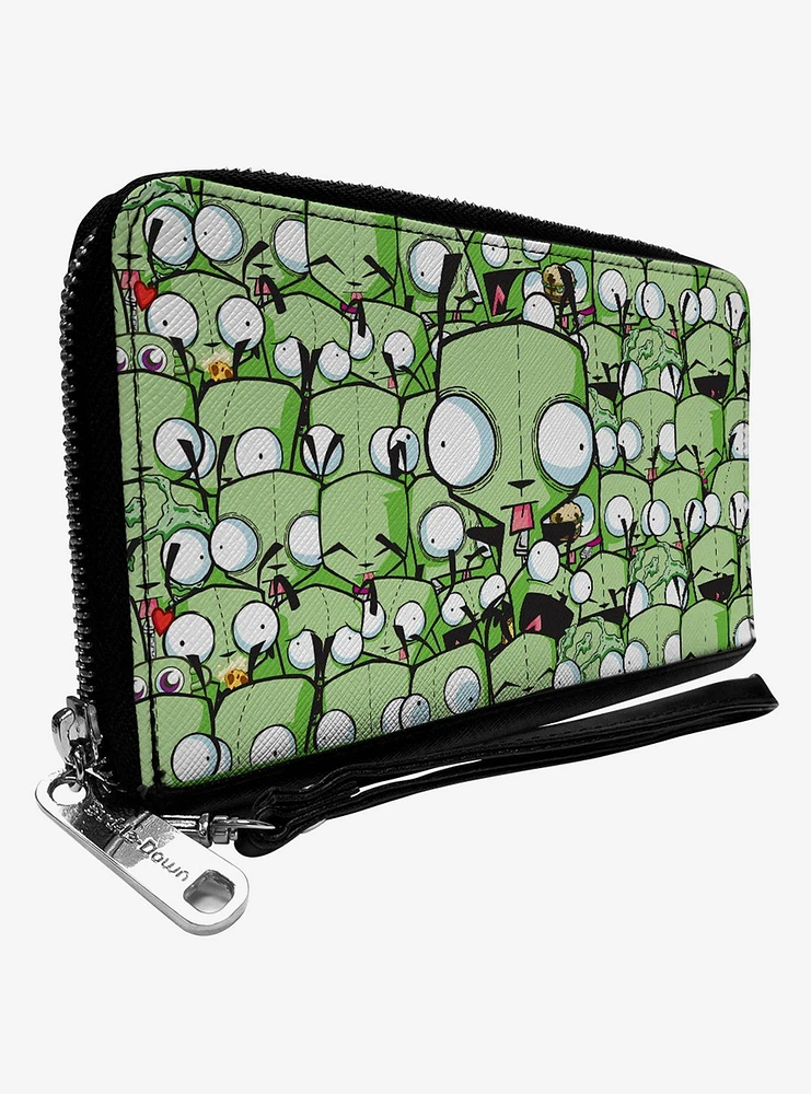Hot Topic Invader Zim GIR Poses Stacked Zip Around Wallet | Hamilton Place