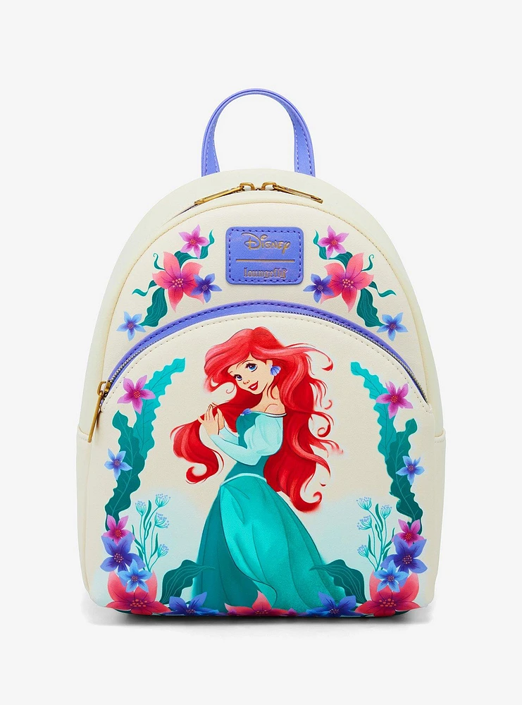 Hot Topic Loungefly Disney The Little Mermaid Ariel Sea Flowers Mini ...
