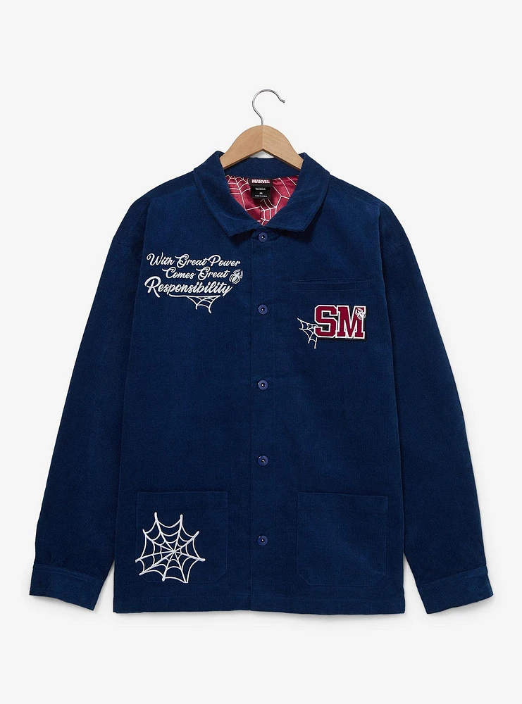 Marvel Spider-Man Embroidered Icons Chore Jacket - BoxLunch Exclusive ...