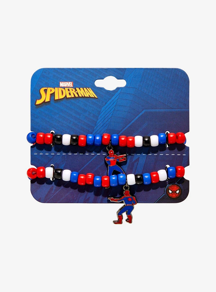 Hot Topic Marvel Spider-Man Pointing Meme Best Friend Bead Bracelet Set ...