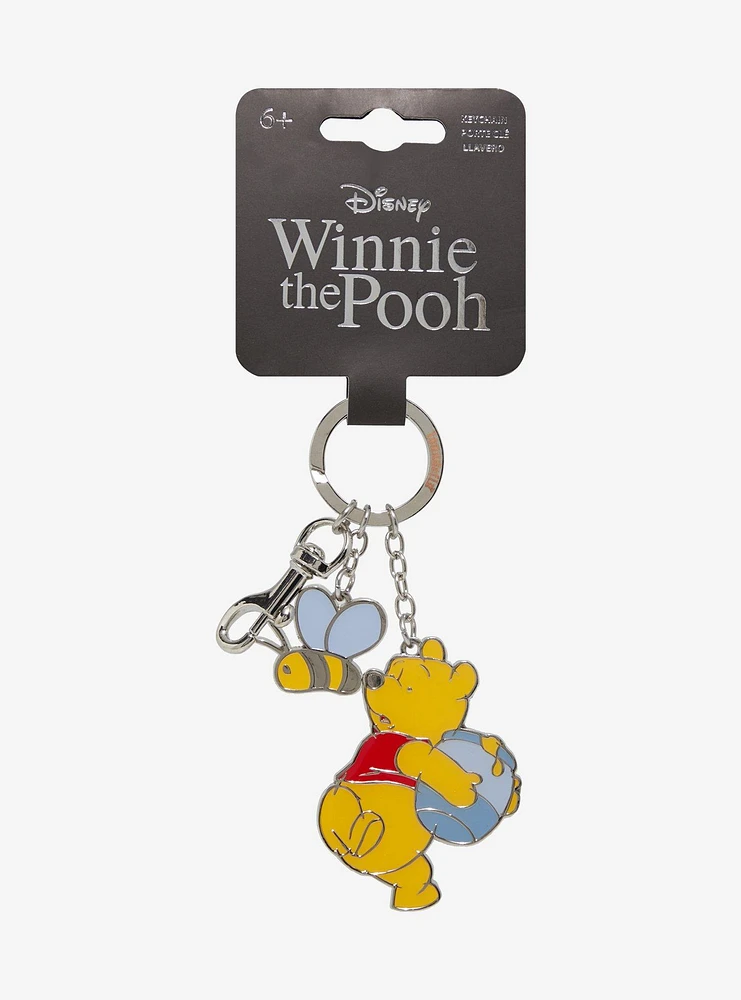 Disney Loungefly Disney Winnie the Pooh Bee & Bear Multi-Charm Keychain ...