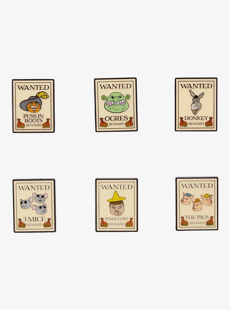 Shrek DreamWorks Shrek Wanted Poster Blind Box Enamel Pin — BoxLunch ...
