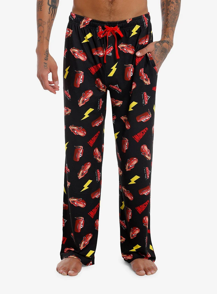 Hot Topic Disney Pixar Cars Lightning McQueen Pajama Pants | Hamilton Place