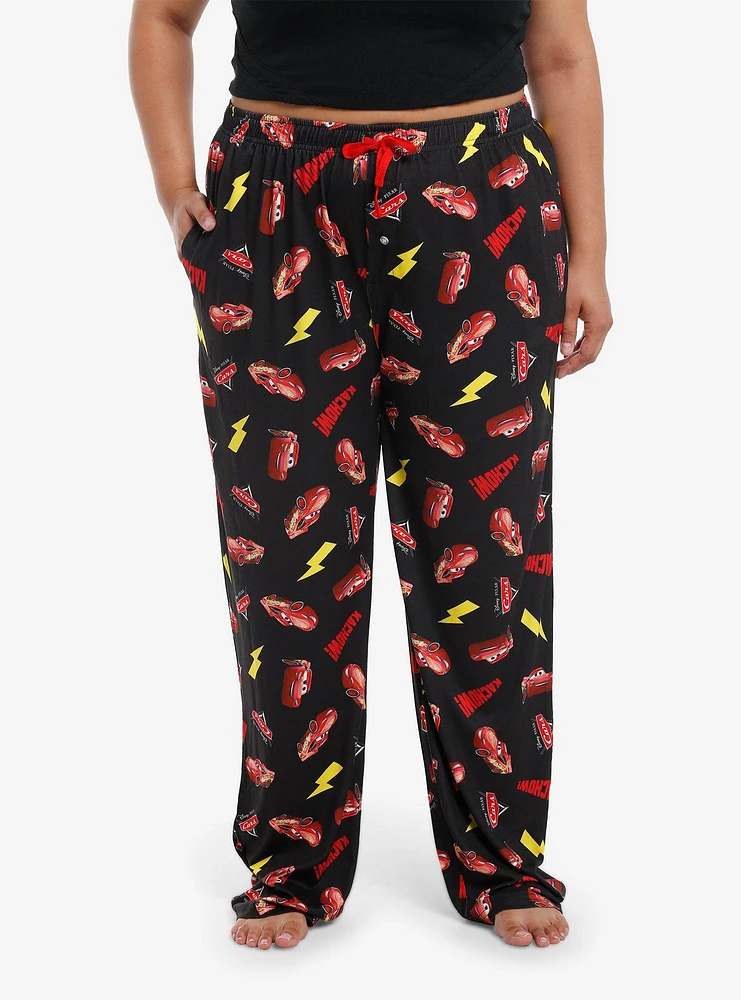 Hot Topic Disney Pixar Cars Lightning McQueen Pajama Pants Plus ...
