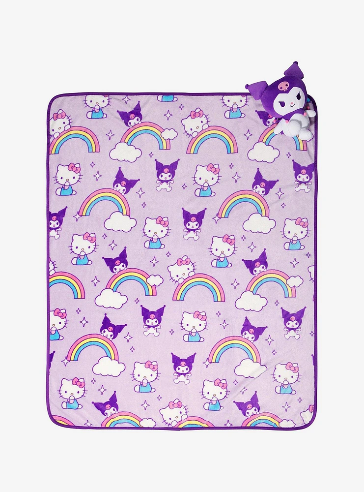 Hot Topic Hello Kitty And Friends Kuromi Plush & Throw Blanket Set ...