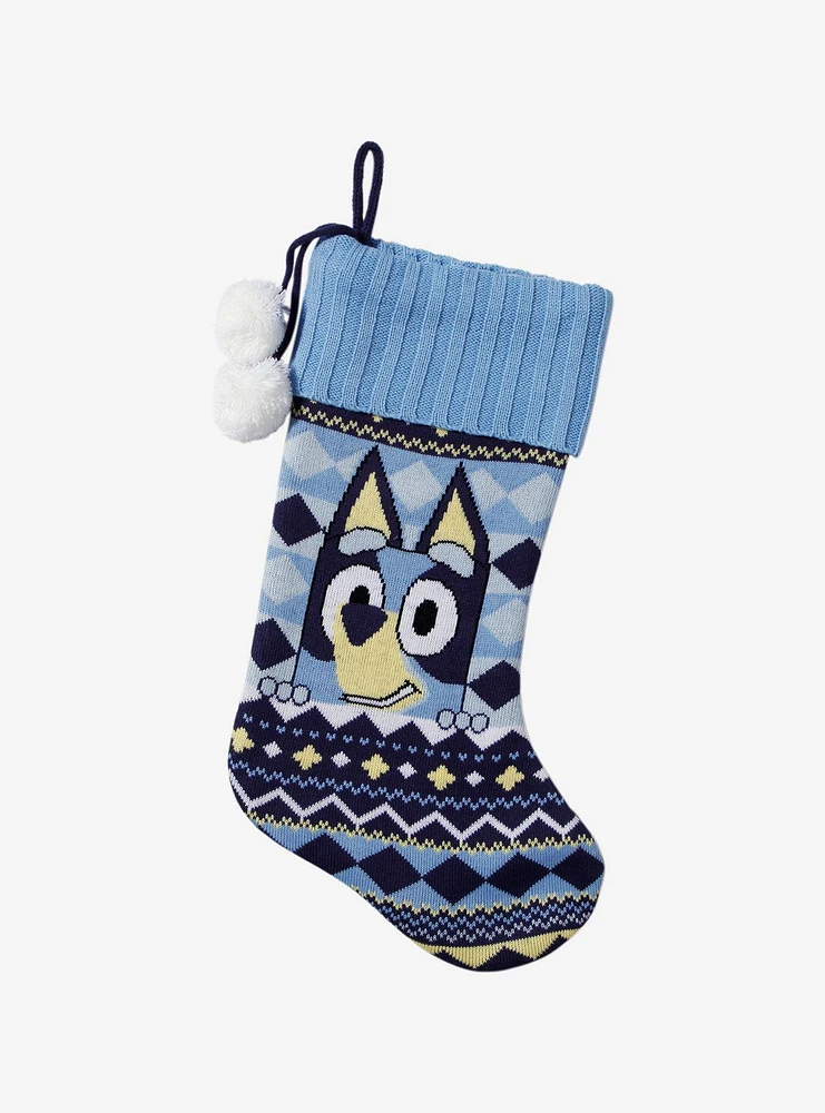 Hot Topic Bluey Fair Isle Knit Stocking | Hamilton Place