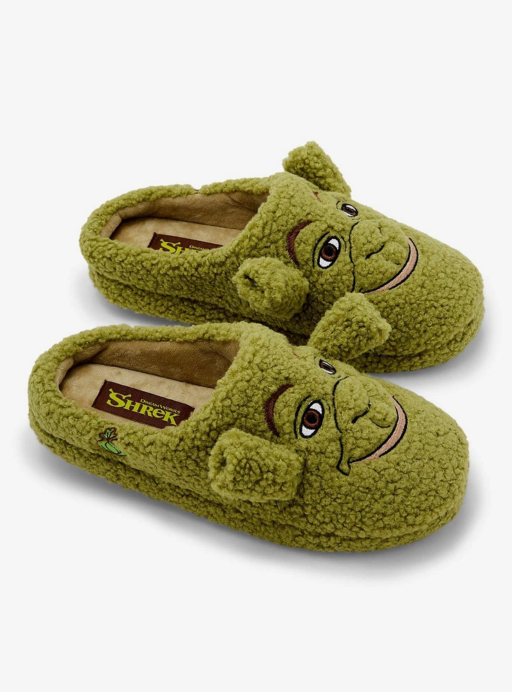 Shrek DreamWorks Shrek Figural Men's Sherpa Slippers — BoxLunch ...