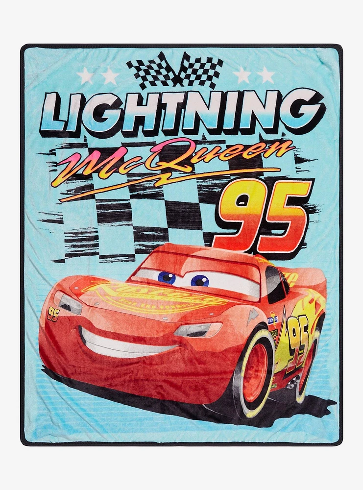 Hot Topic Disney Pixar Cars Lightning McQueen Throw Blanket | Hamilton ...