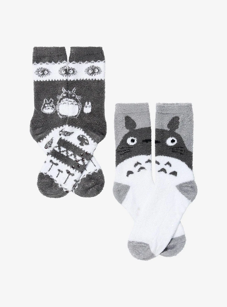 Hot Topic Studio Ghibli® MY Neighbor Totoro Monochrome Cozy Socks 2 ...