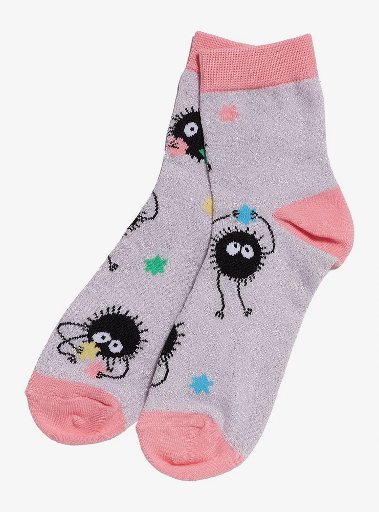 Hot Topic Studio Ghibli® Spirited Away Soot Sprites Lurex Ankle Socks ...